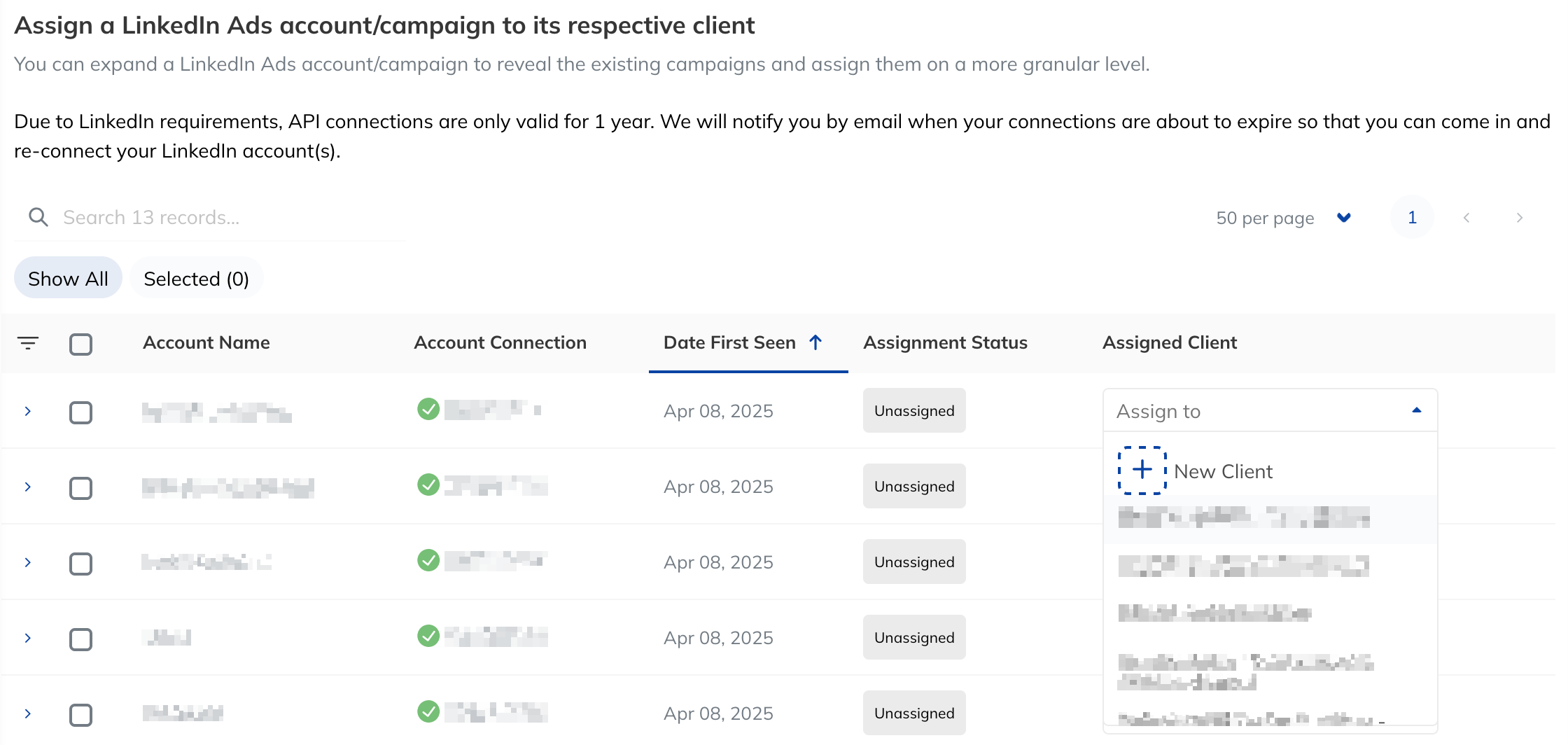 LinkedIn Ads Push Connector - Support Guide – TapClicks